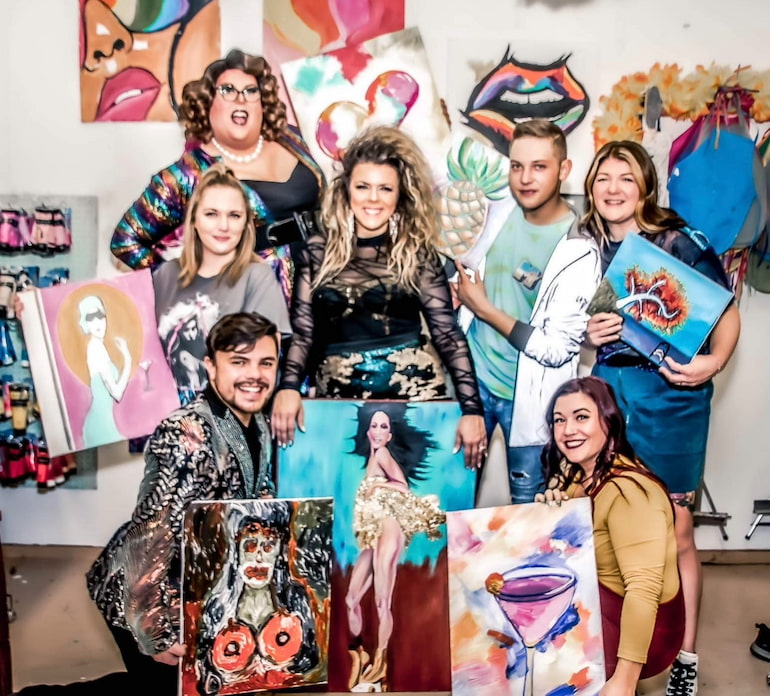 Drag N' Paint In Peoria Brings Creative Twist To Paint Party Trend
